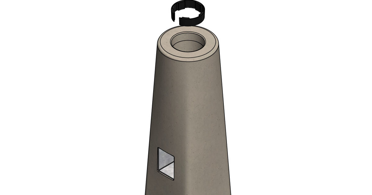 Insticksfundament för konisk stolpe, 1000 mm djupt – Moramast