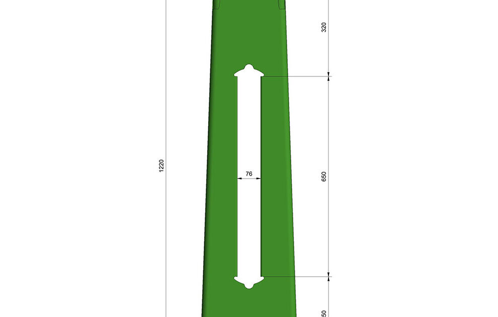 Bultfundament i stål, 1250 mm djupt – Moramast