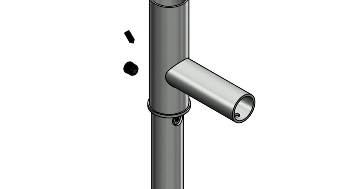 Toppmonterad rak arm á 0,1 m (48 mm anslutning) – Moramast